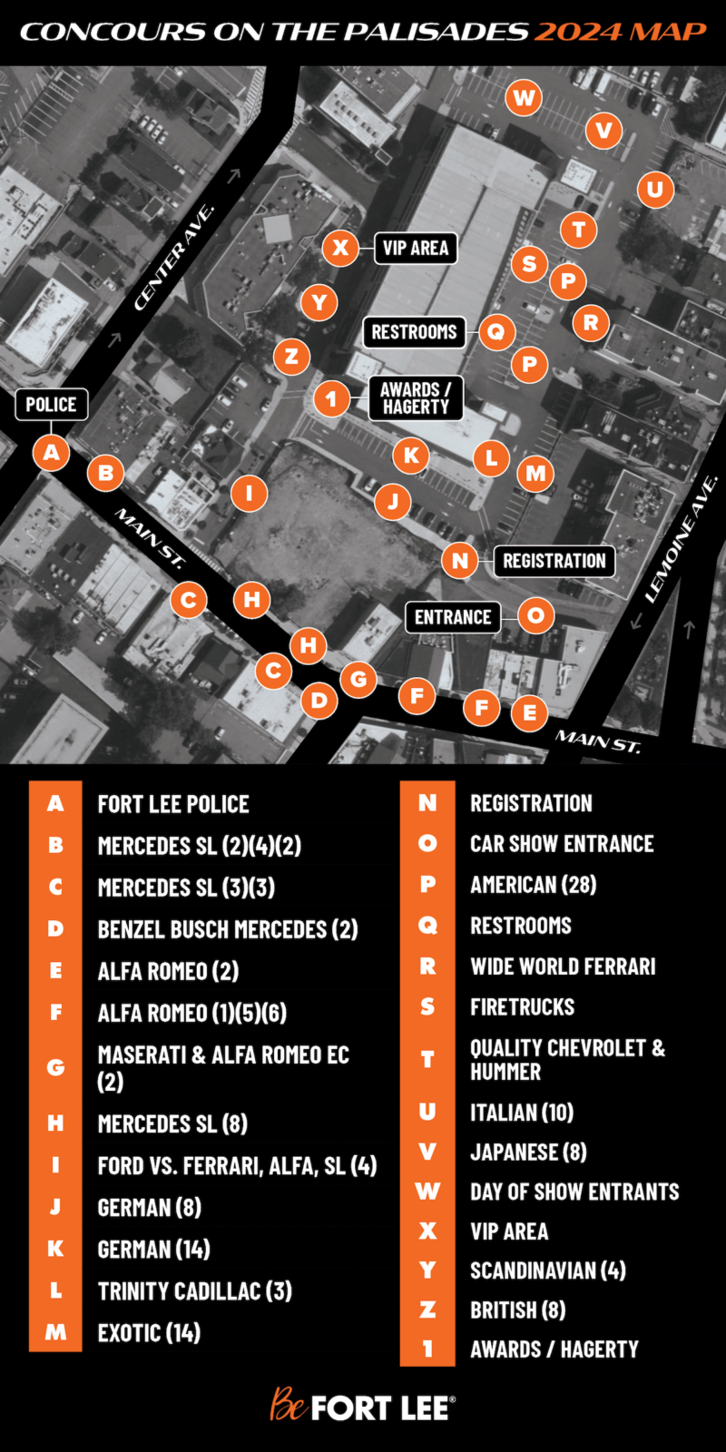 Concours on the Palisades Map | Be Fort Lee